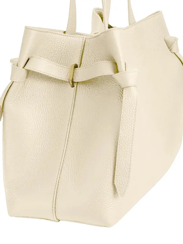 Yuzefi Gyoza Tote Bag In Leather - Brown