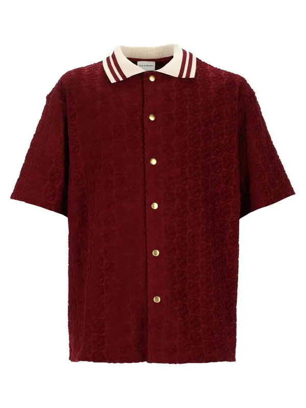 Drole De Monsieur Camicia Monogram In Cotone