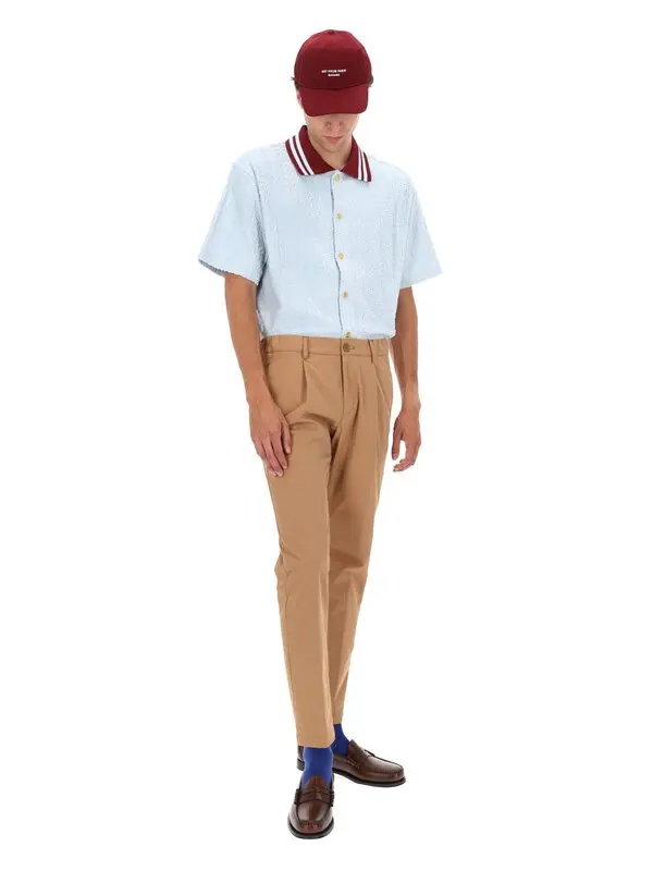 Drole De Monsieur Camicia Monogram In Cotone