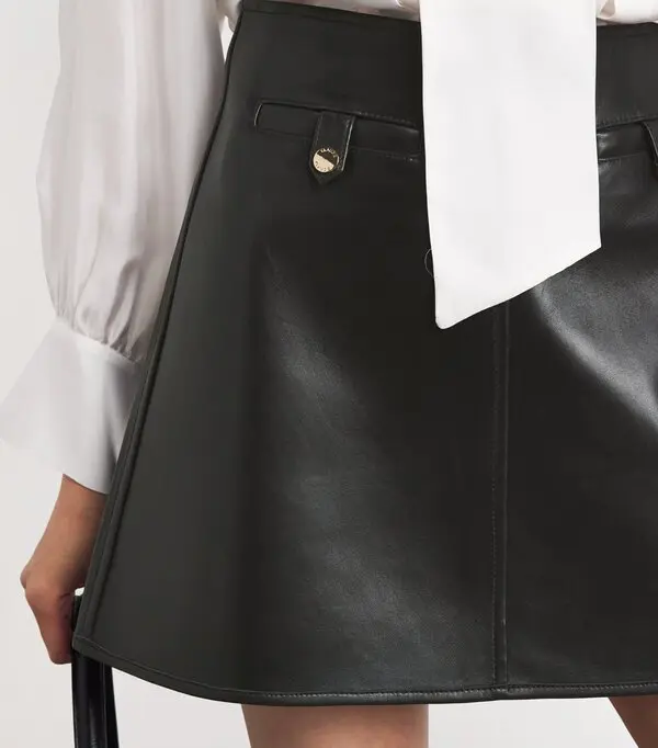 Claudie Pierlot Lambskin Mini Skirt