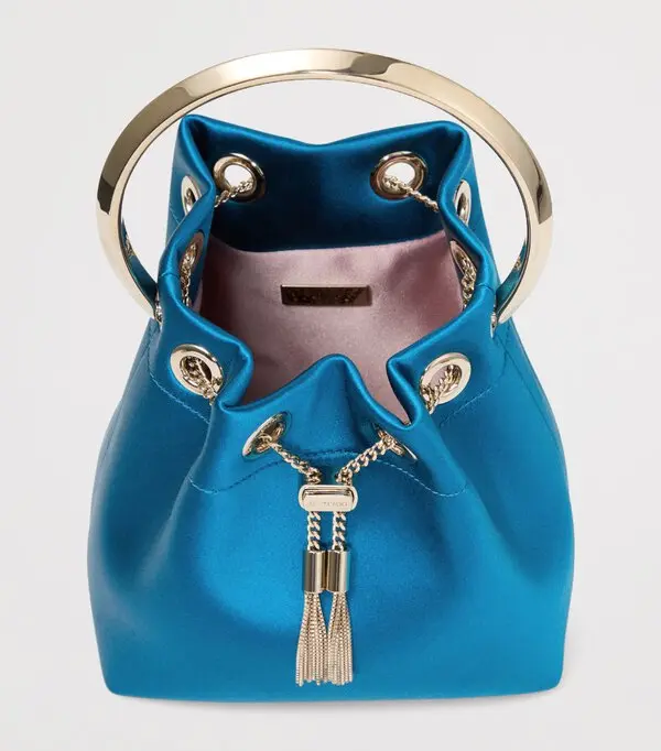 JIMMY CHOO Satin Bon Bon Top-handle Bag