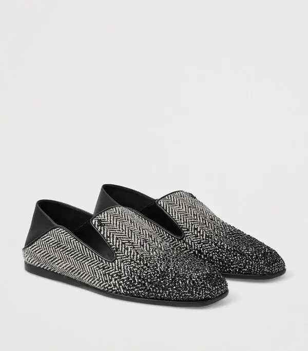 JIMMY CHOO Eliot Crystal-embellished Slippers