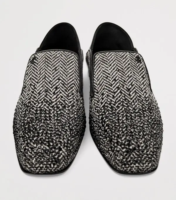 JIMMY CHOO Eliot Crystal-embellished Slippers