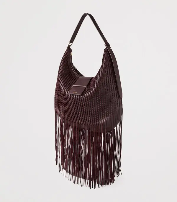 JIMMY CHOO Bar Leather Fringed Shoulder Bag