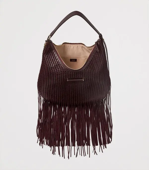 JIMMY CHOO Bar Leather Fringed Shoulder Bag