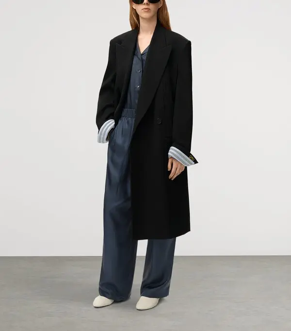 Loewe Silk-blend Logo Waistband Trousers
