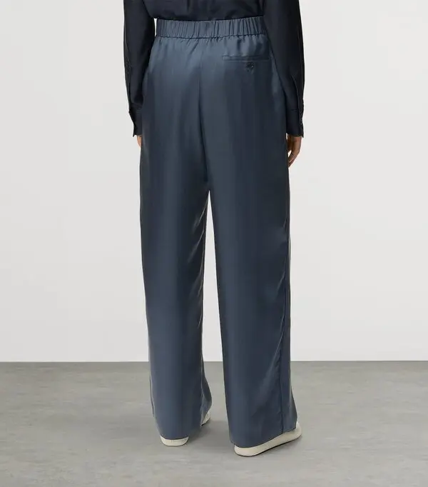 Loewe Silk-blend Logo Waistband Trousers