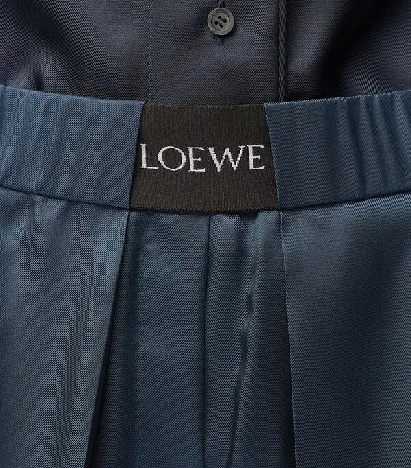 Loewe Silk-blend Logo Waistband Trousers