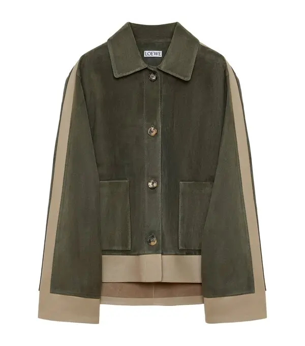Loewe Suede And Leather Panelled Jacket