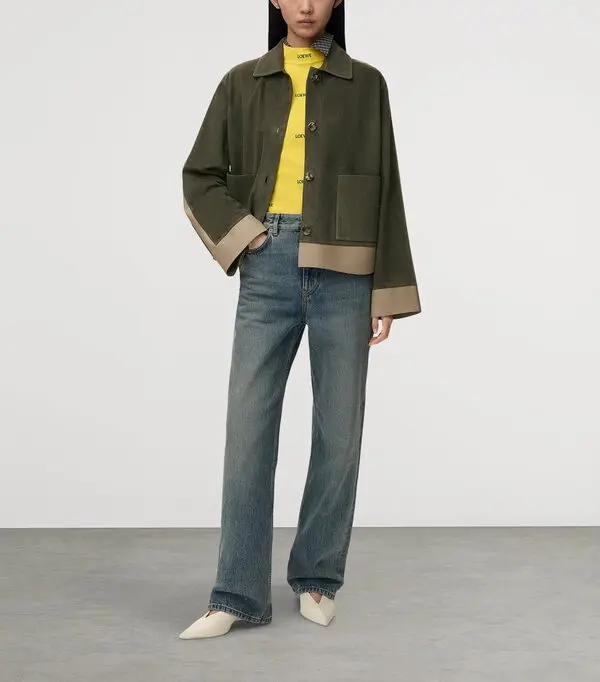 Loewe Suede And Leather Panelled Jacket