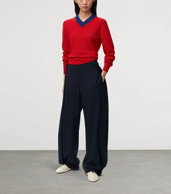 Loewe Wool-blend Pleated Trousers