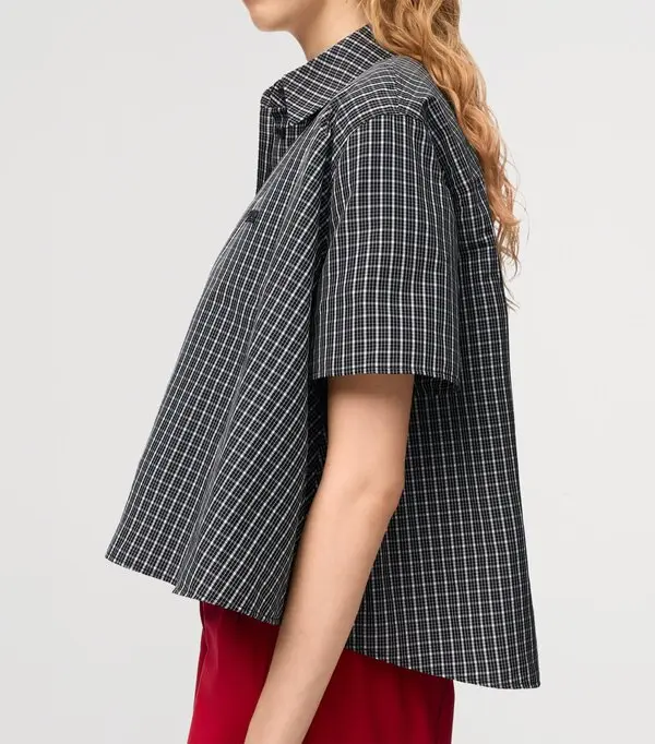 Loewe Check Trapeze Short-sleeve Shirt