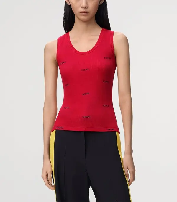 Loewe Embroidered Logo Tank Top