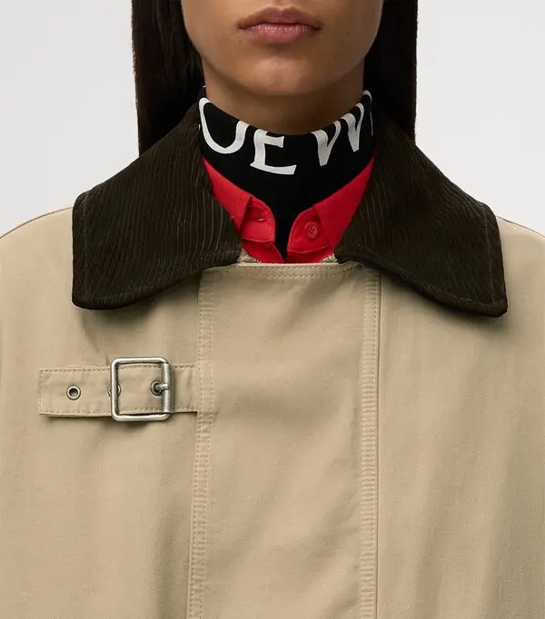 Loewe Cotton-suede Cropped Parka