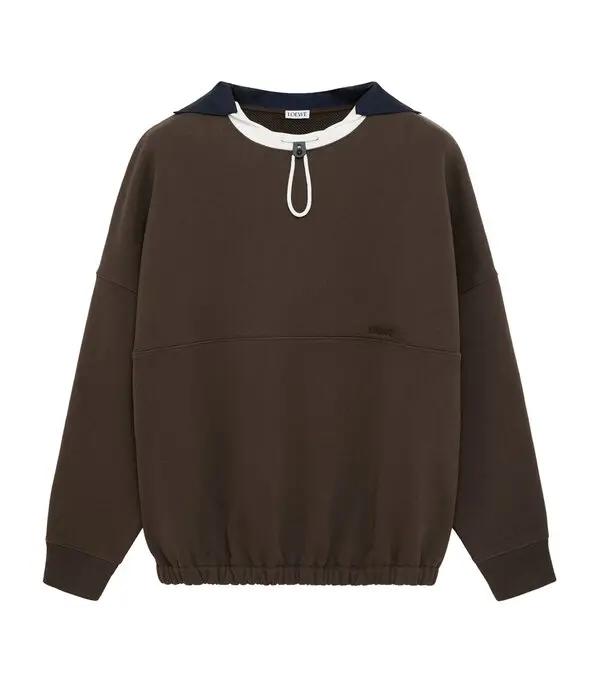 Loewe Cotton-blend Drawstring Sweatshirt