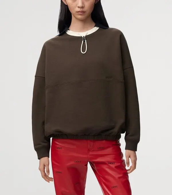Loewe Cotton-blend Drawstring Sweatshirt