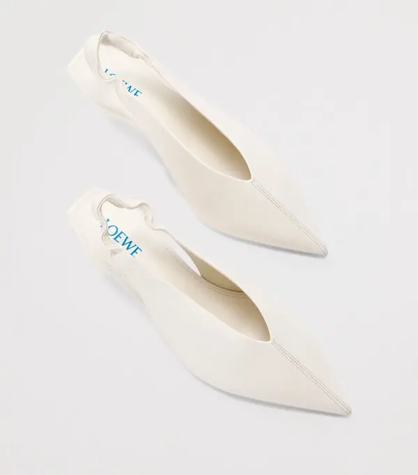 Loewe Lambskin Origami Cubic Slingback Pumps 45