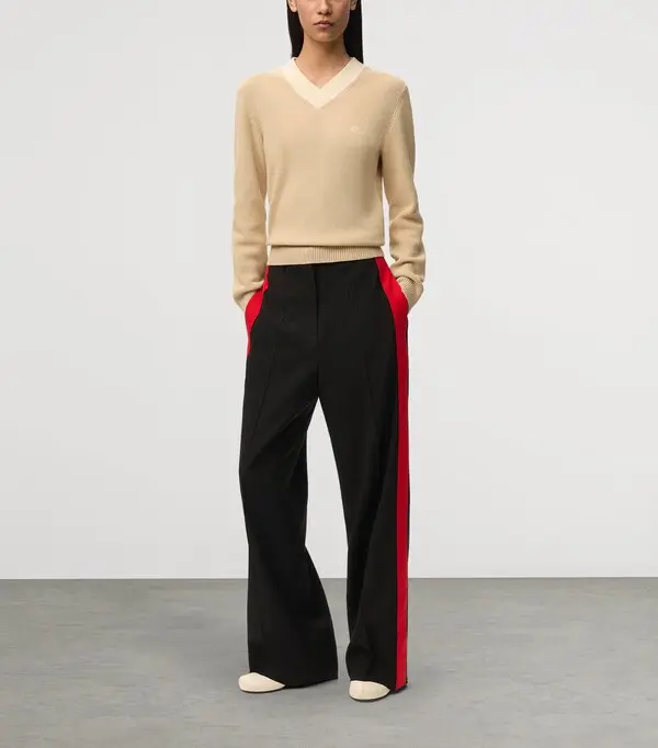 Loewe Cotton-wool V-neck Sweater