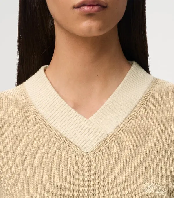 Loewe Cotton-wool V-neck Sweater