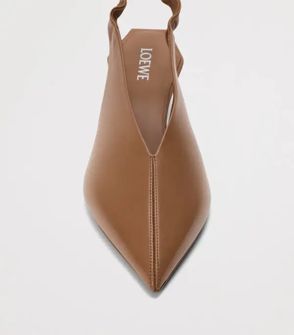 Loewe Lambskin Origami Cubic Slingback Pumps 45