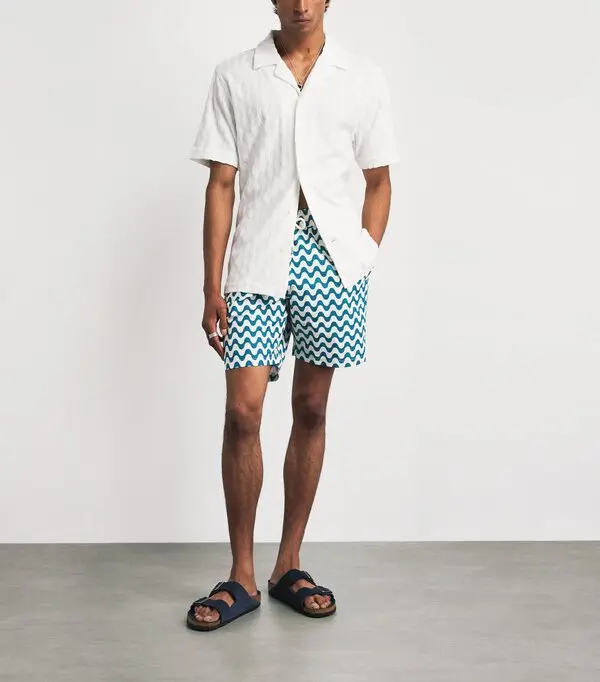 Frescobol Carioca Printed Santos Swim Shorts