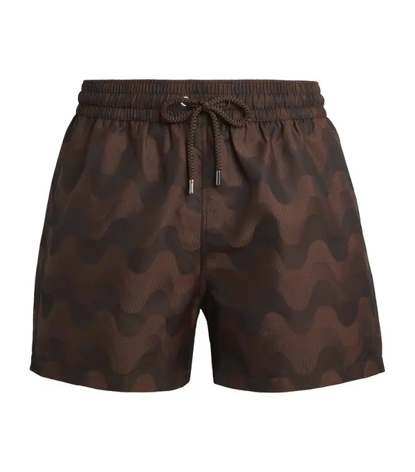 Frescobol Carioca Printed Rio Swim Shorts - Brown