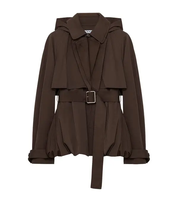 Loewe Cotton Belted Short Trench Coat