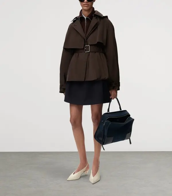 Loewe Cotton Belted Short Trench Coat