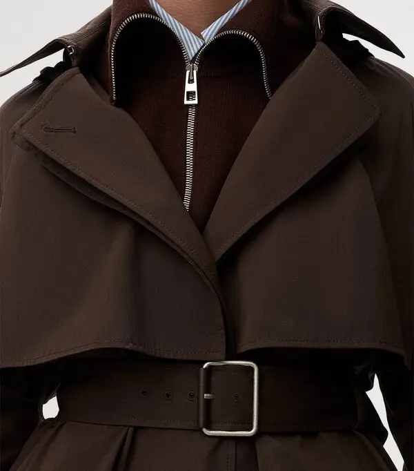 Loewe Cotton Belted Short Trench Coat