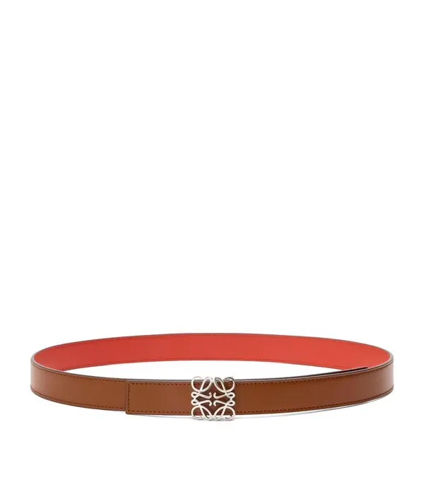 Loewe Leather Reversible Anagram Bombé Belt