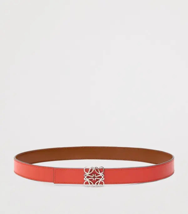 Loewe Leather Reversible Anagram Bombé Belt