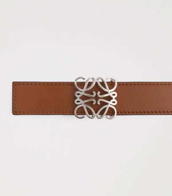 Loewe Leather Reversible Anagram Bombé Belt