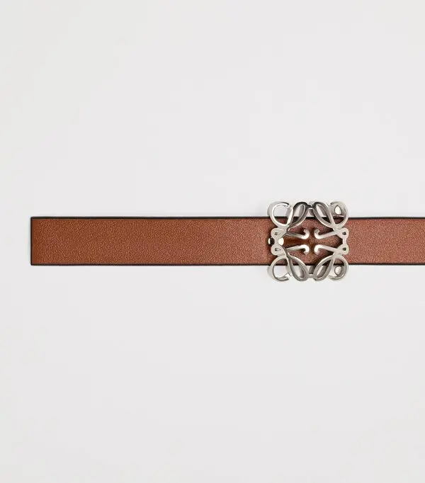Loewe Leather Reversible Anagram Bombé Belt
