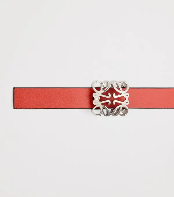 Loewe Leather Reversible Anagram Bombé Belt