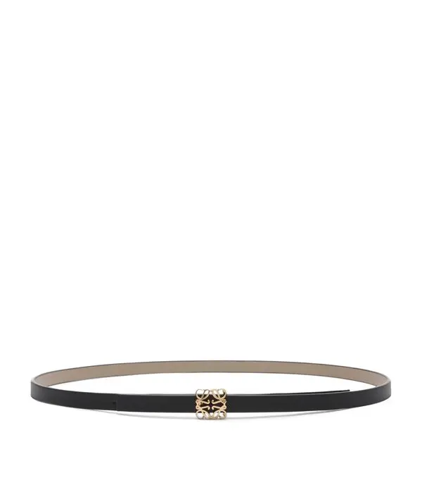 Loewe Leather Reversible Anagram Bombé Belt