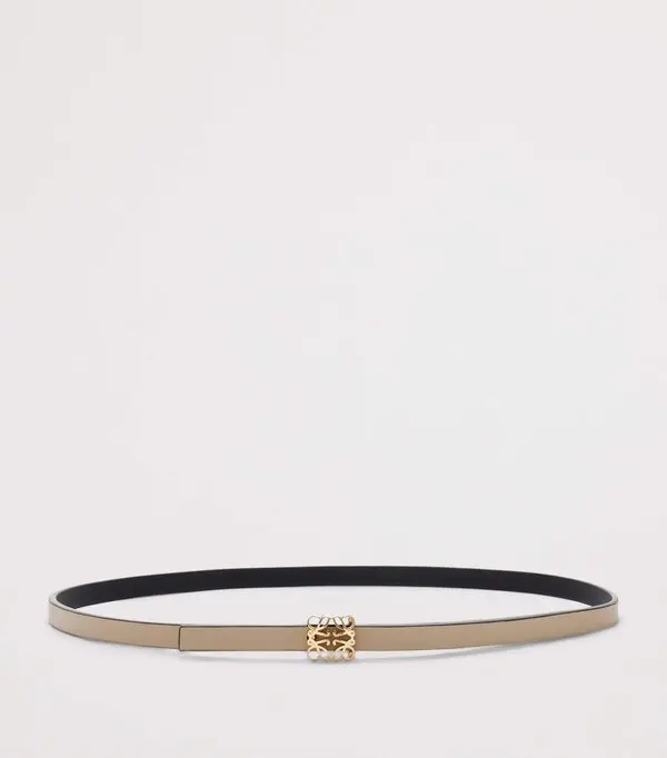 Loewe Leather Reversible Anagram Bombé Belt