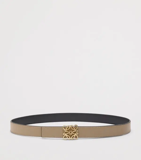 Loewe Leather Reversible Anagram Bombé Belt
