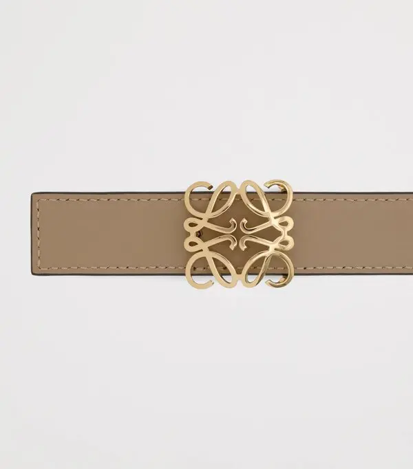 Loewe Leather Reversible Anagram Bombé Belt