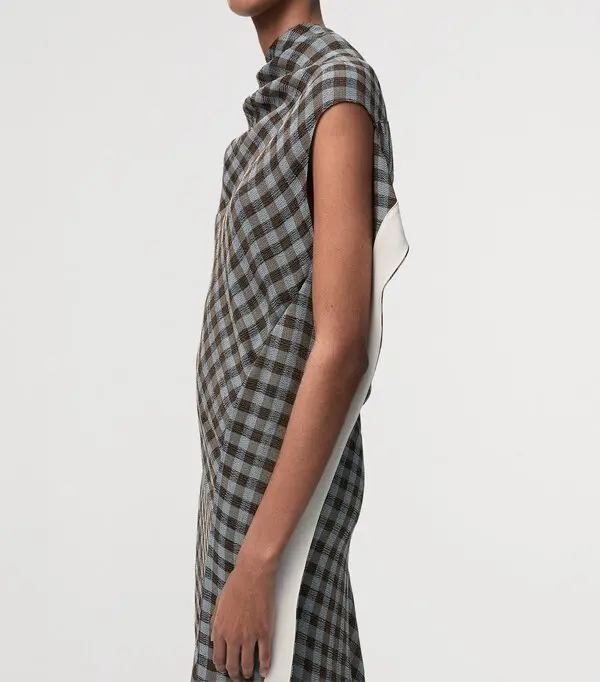 Loewe Draped Check Maxi Dress