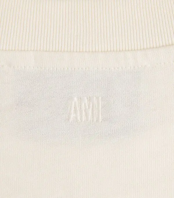 AMI Paris Embossed De Coeur T-shirt - White
