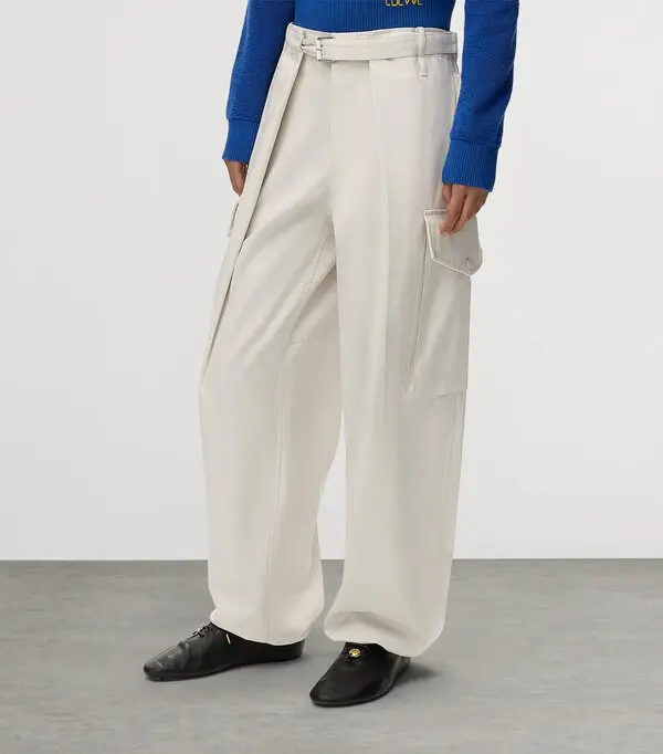 Loewe Cotton-silk Cargo Trousers