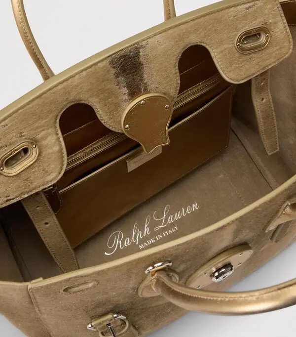 Ralph Lauren Foiled Leather Extra-soft Ricky 33 Top-handle Bag