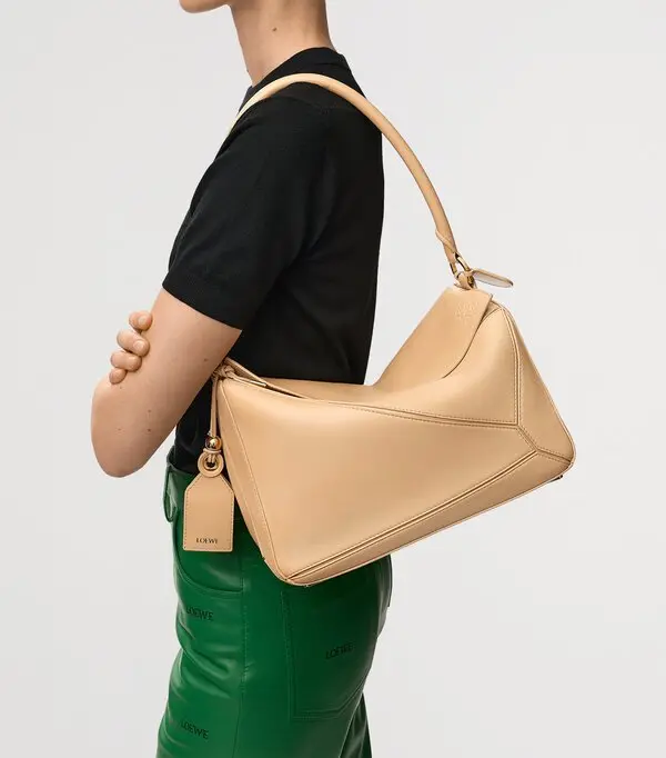 Loewe Medium Leather Featherlight Puzzle Top-handle Bag