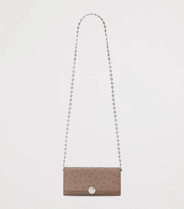 Loewe Ostrich Leather Pebble Continental Wallet