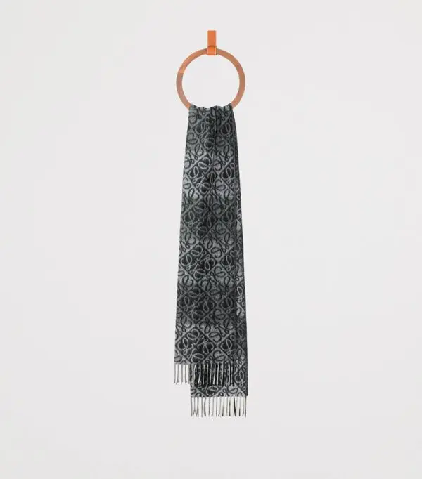 Loewe Wool-cashmere Anagram Scarf