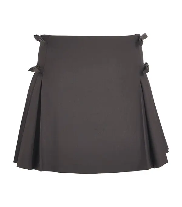 Sandro Side-bow Pleated Mini Skirt