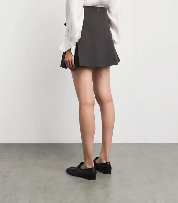 Sandro Side-bow Pleated Mini Skirt
