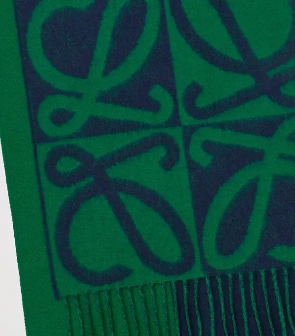 Loewe Wool-cashmere Anagram Scarf