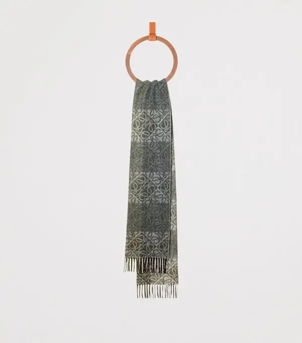 Loewe Wool-cashmere Anagram Scarf