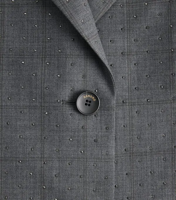 Sandro Wool Rhinestone Blazer